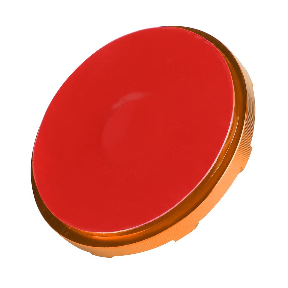 60MMx28MM ORANGE ALUMINUM CNC BILLET HOOD PIN PLATES+CABLE+BONDING TAPE ...