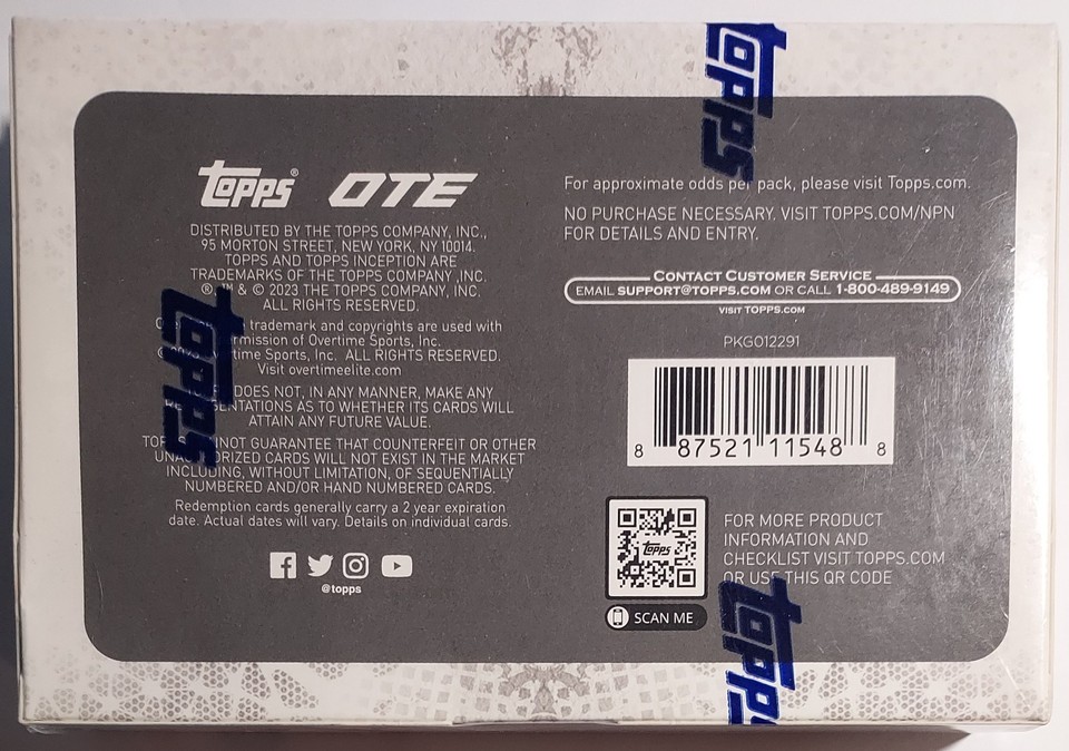 2022-23 Topps Inception Overtime Elite Basketball Hobby Box Sealed OTE ...