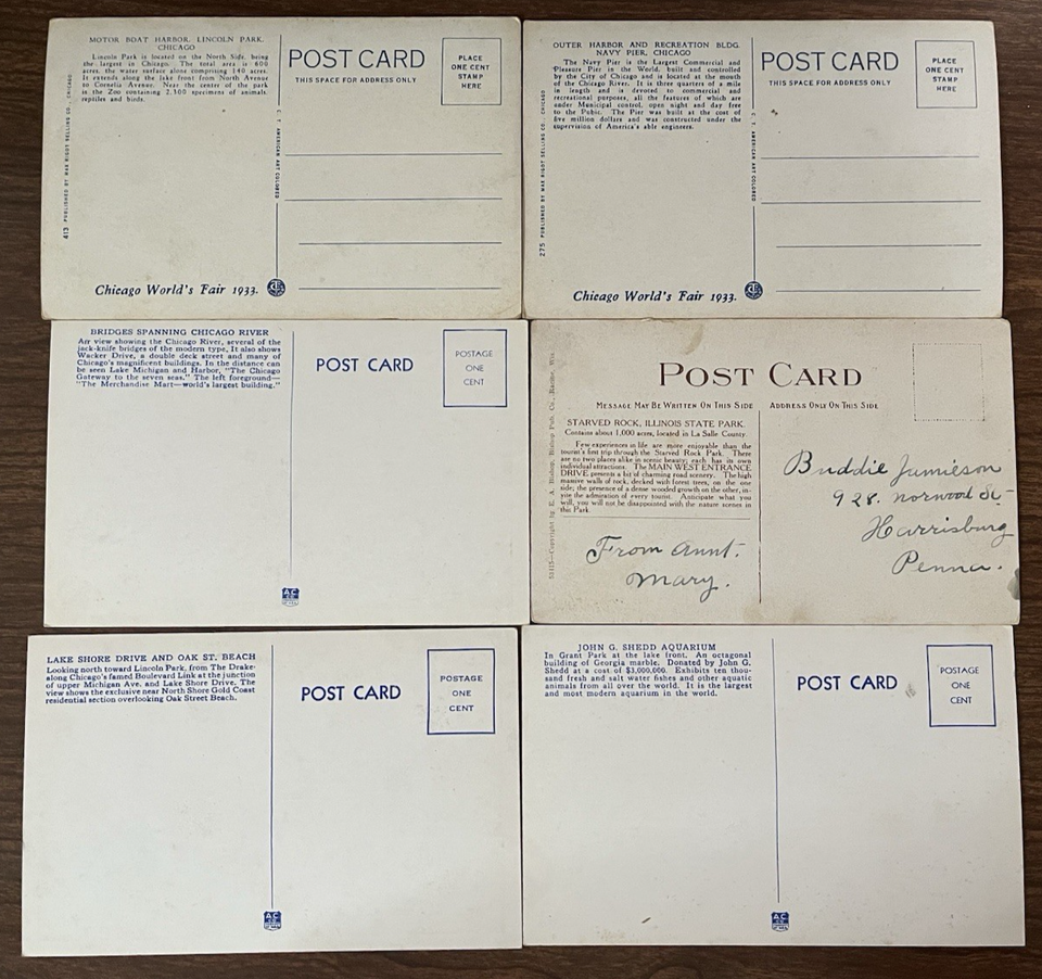 Lot of 62 Illinois IL White Border Postcards ~ Posted & Unposted | eBay