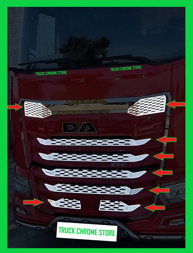 DAF XG GRILL CHROME Stainless Steell 1 SET. | eBay