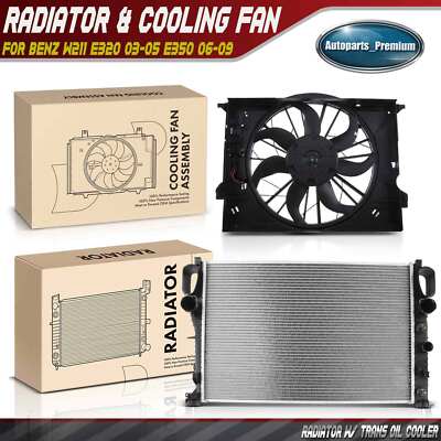 Radiator & Cooling Fan Assembly Kit for Mercedes-Benz W211 E320 03-05 ...