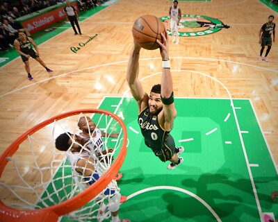 Jayson Tatum Slam Dunk Rim Cam Boston Celtics 8x10 NBA Basketball Photo ...
