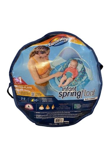 SwimWays Infant Baby Spring Float w Adjustable Sun Canopy 3 To 9 Months ...