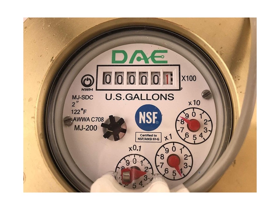 DAE MJ-200 2" NSF61 Non Lead Potable Water Meter, Pulse Output ...