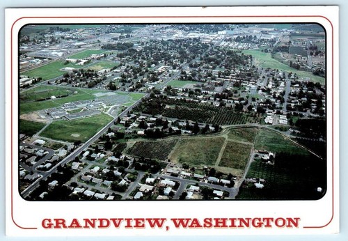 GRANDVIEW, Washington WA ~ Aerial View YAKIMA COUNTY 4" x 6" Postcard ...