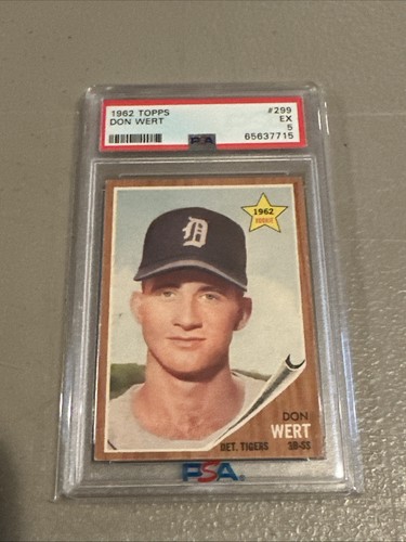 1962 Topps #299 Don Wert RC Detroit Tigers PSA 5 | eBay