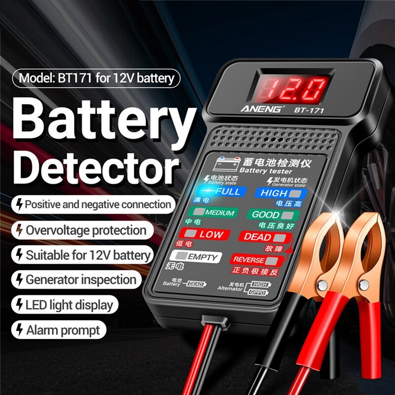 Bt 171 12v Automotive Battery Tester Tools Battery Analyzer 1 Pcs