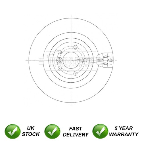 1x Brake Disc Rear SJR Fits Jaguar XF 2015- XE 2015- 2.0 D 3.0 T4N1744 ...