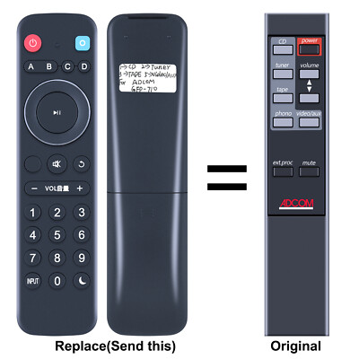 Replace Remote Control For Adcom GFP-710 2-Channel Analog Stereo ...