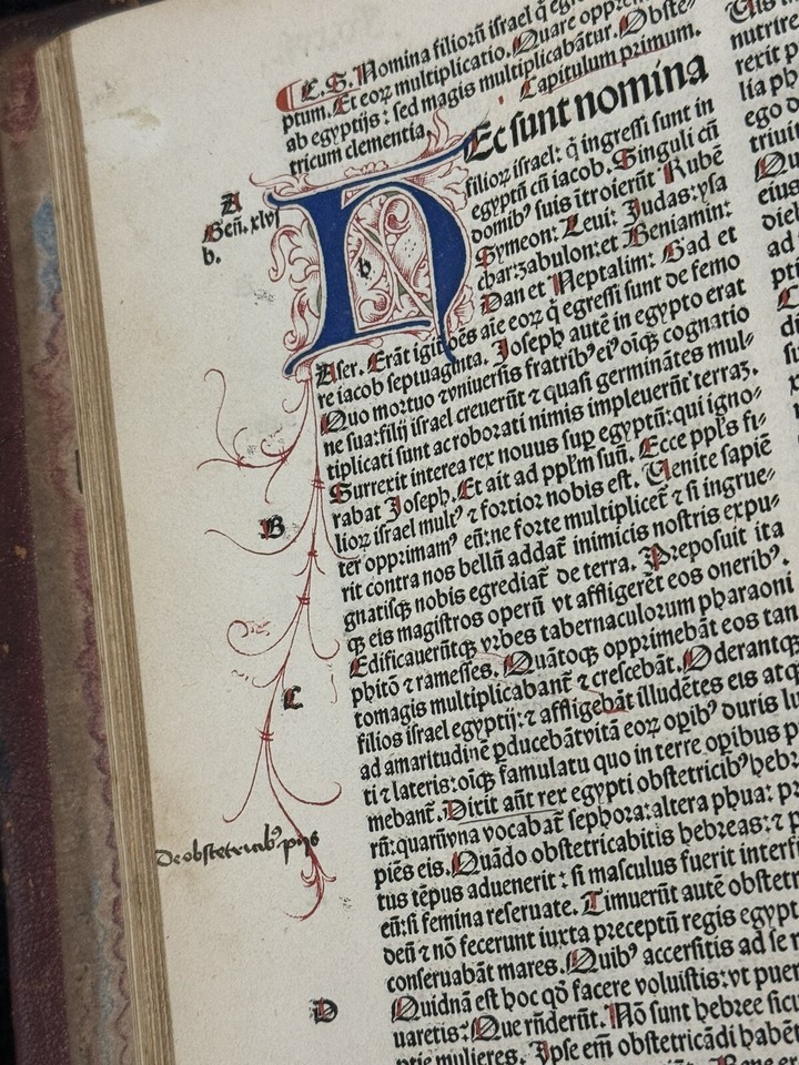 1506 Royal BIBLE Incunable VULGATE Sacon FIRST ED Manuscript ...