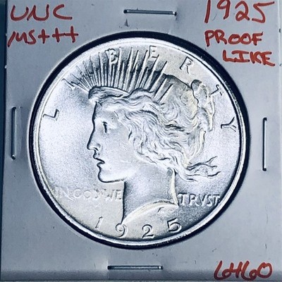 1925 P BU GEM PEACE SILVER DOLLAR UNC MS+++ PL U.S. MINT RARE COIN 6460 ...