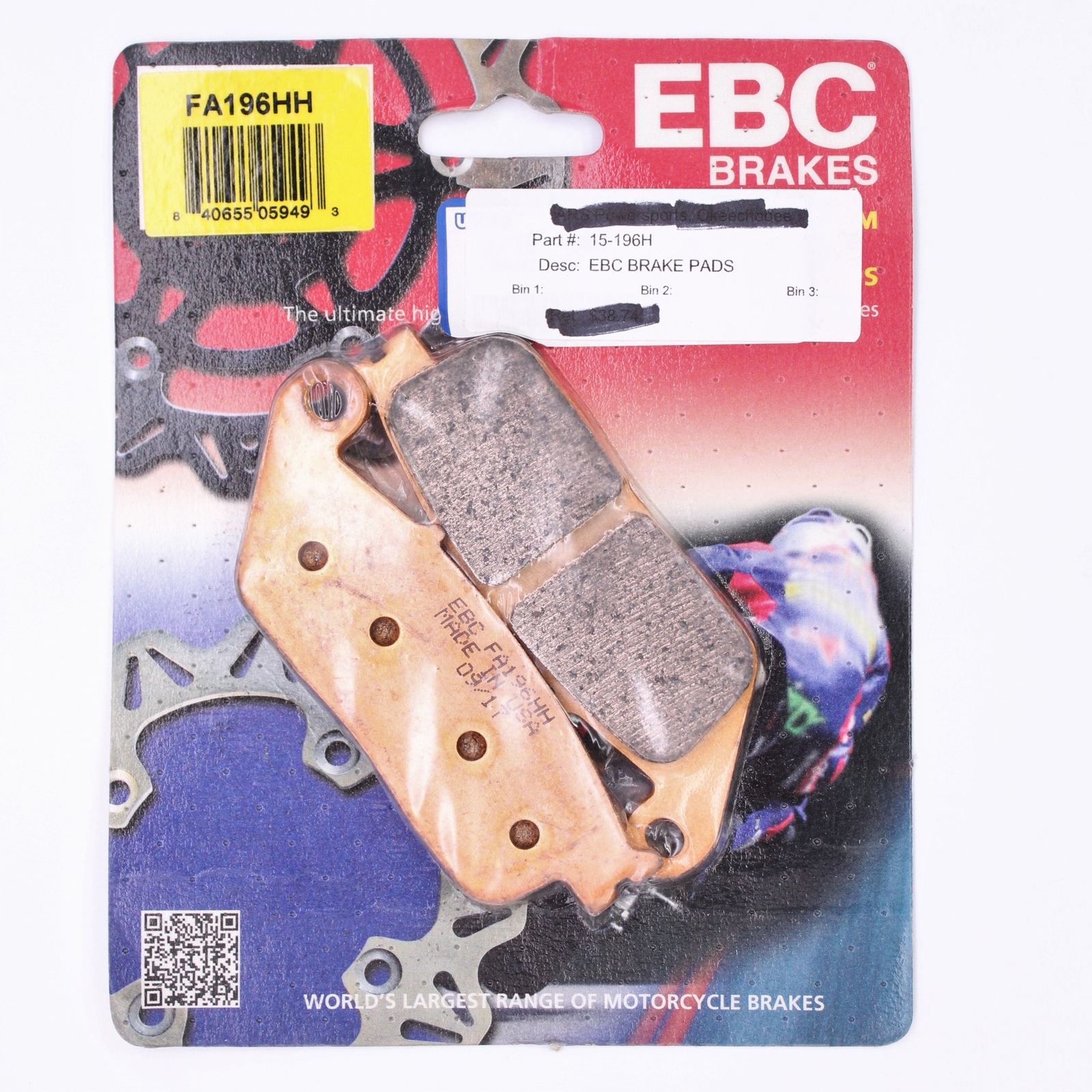 Genuine EBC Brakes FA196HH Brake Pads Part Number - 15-196H | eBay