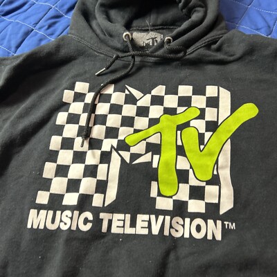 Classic MTV Checkerboard Pullover Hoodie Sweatshirt Unisex 90’s Music ...