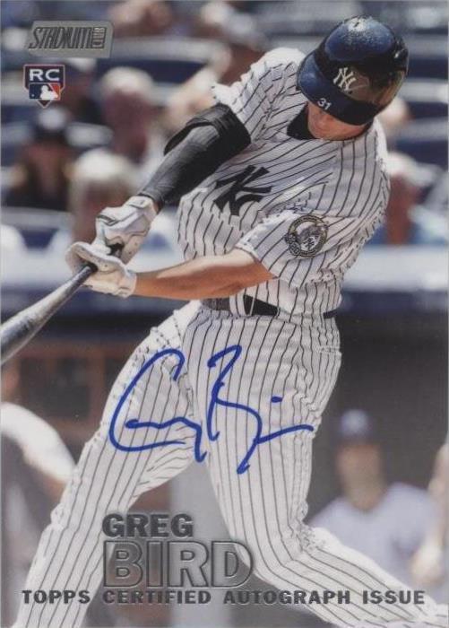 2016 Topps Stadium Club - Autographs Greg Bird #SCA-GB (AU, RC) for ...