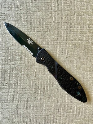 Vintage Benchmade Elishewitz Blue Serrated Mini Dark Star Tactical ...