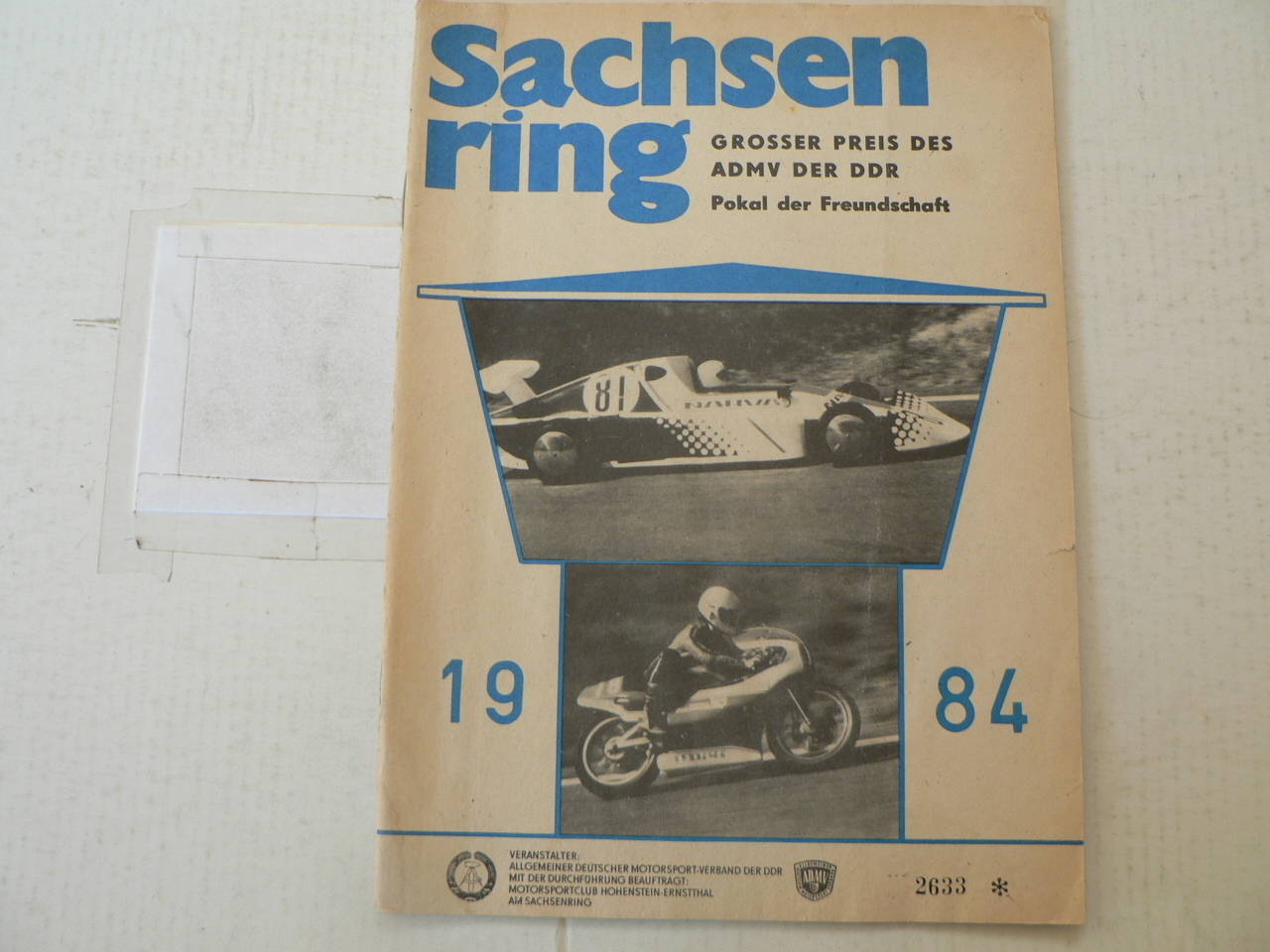 1984 PROGRAMM GROßER PREIS GROSSER SACHSENRING VON DEUTSCHLAND DDR ...