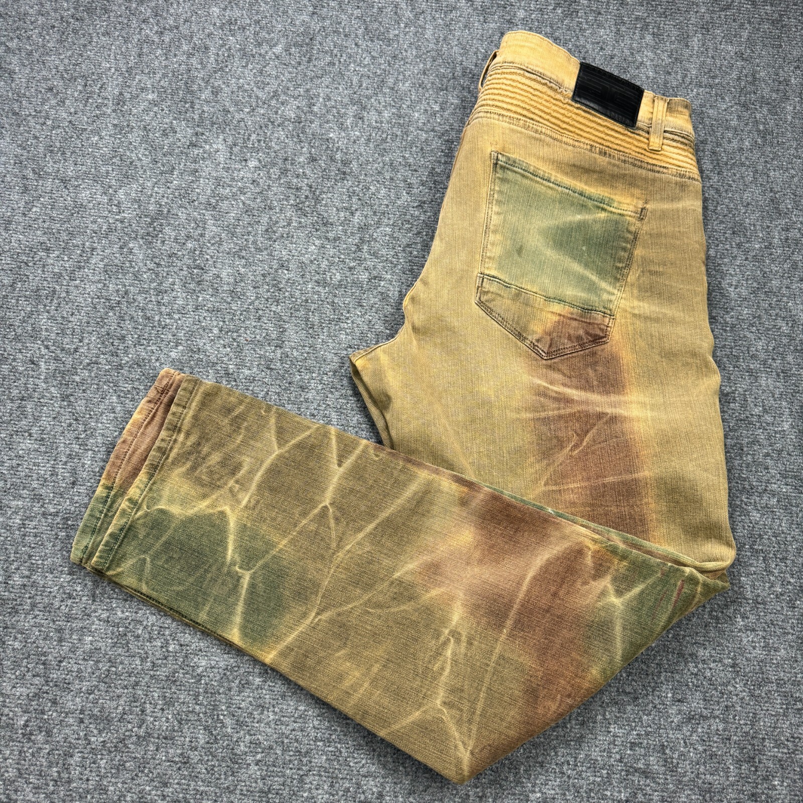 Jordan Craig Jeans Mens 40 X 32 Brown Denim Moto Stra… - Gem