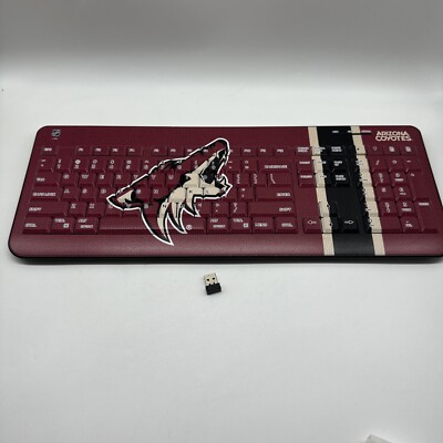 Arizona Coyotes NHL Keyscaper Wireless Keyboard W/ Dongle. Model TK5216 ...