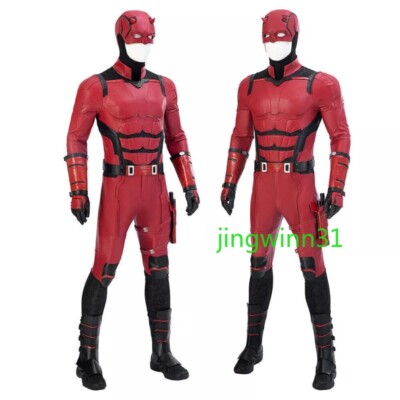 Daredevil Rebirth Suit Superhero Cosplay Costume Outfits Red Jumpsuit W ...