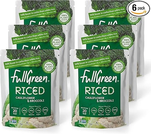 Fullgreen, Riced Cauliflower and Broccoli, 100% Veg, shelf-stable, no ...