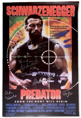 RARE! Predator Cast Signed Poster X7 Arnold Schwarzenegger +6! EXACT ...