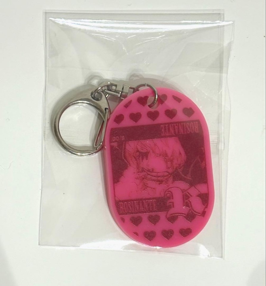 One Piece Rosinante Acrylic Keychain Pink Heart Design Used Japan | eBay