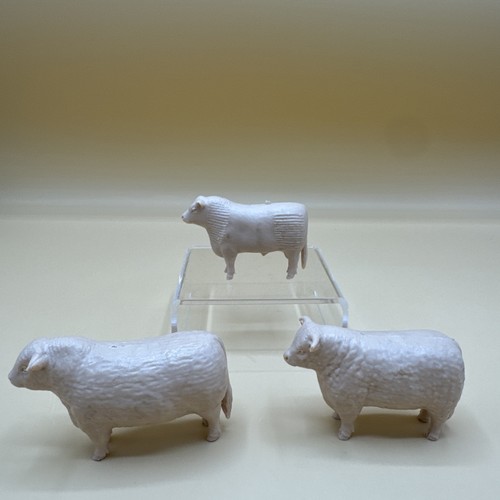 Marx Cream PRIZE LIVESTOCK LOT of 3 farm animals playset barnyard | eBay