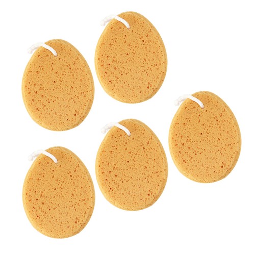 5PCS Oval Shaped Bath Sponge Honeycomb Design Body Cleansing Sponges ...