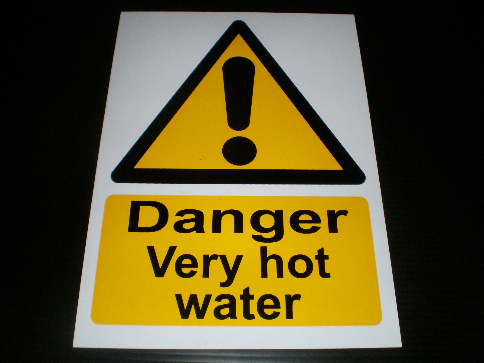 Danger Very Hot Water Plastic Sign Or Sticker Choice Of Sizes Hazard ...