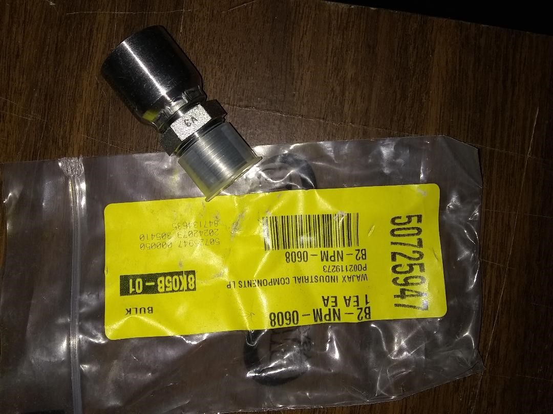 Wajax Industrial Straight Hydraulic Male Fitting BZ-NPM-0608 | eBay