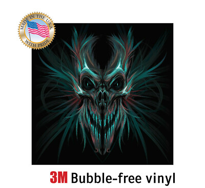 SCREAMING SKULL DECAL STICKER 3M USA MADE TRUCK VEHICLE WINDOW CAR ...