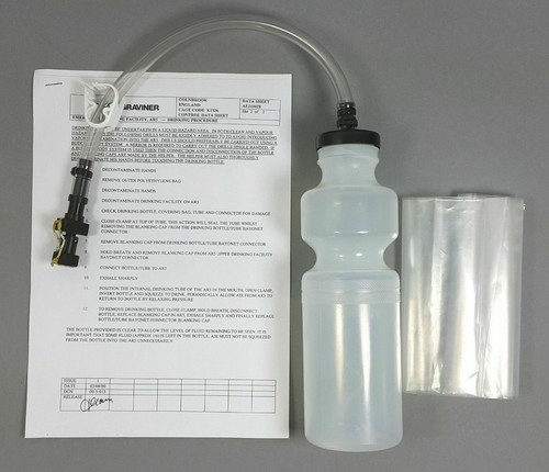 AR5 WATER BOTTLE HYDRATION SYSTEM FOR PILOT GAS MASK NBC AR-5 AIRCRAFT ...