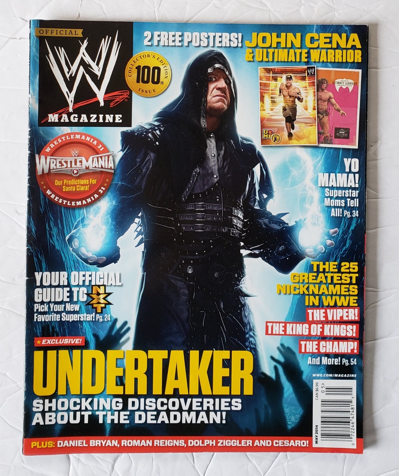 WWE Magazine May 2014 UNDERTAKER Cover + John Cena & Ultimate Warrior ...