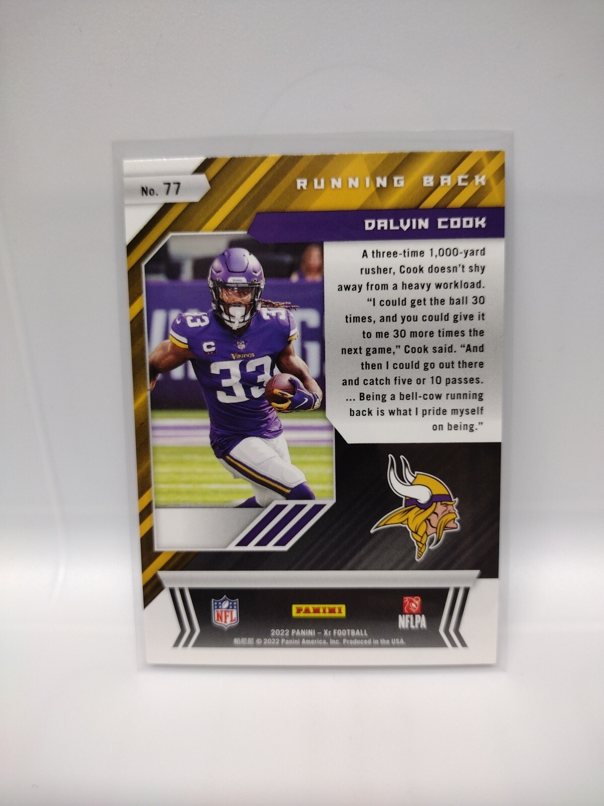 🏈#d /249 Red SP Dalvin Cook 2022 Panini XR Parallel Minnesota Vikings ...