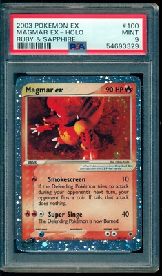 2003 Pokemon EX Ruby & Sapphire #100 Magmar EX Holo PSA 9 Mint | eBay