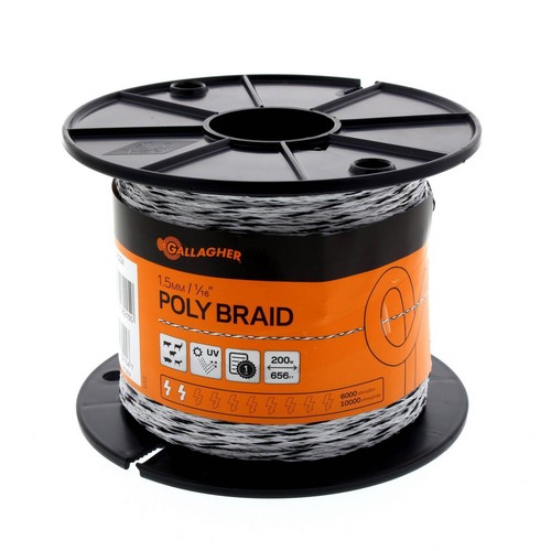 Poly Braid 6 Strand 200m (656 ft) Electric Fencing G62104 Gallagher ...