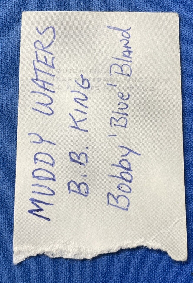 RARE 1979 Muddy Waters B.B.King Bobby Blue Band Concert Ticket Shea's ...