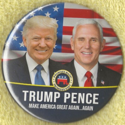 2020 Donald Trump & Mike Pence 3"(Large) / Presidential Campaign Button ...