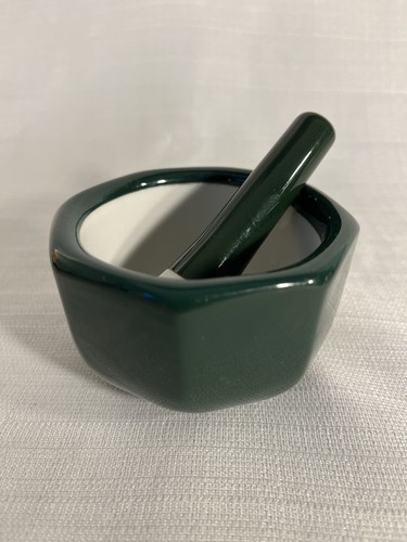 HIC? Green/white Hexagon Kitchen Mortar And Pestle | eBay