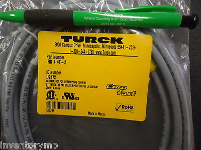 Turck RK4.4T-2 Single End Cordset Straight Female Micro DC Single ...