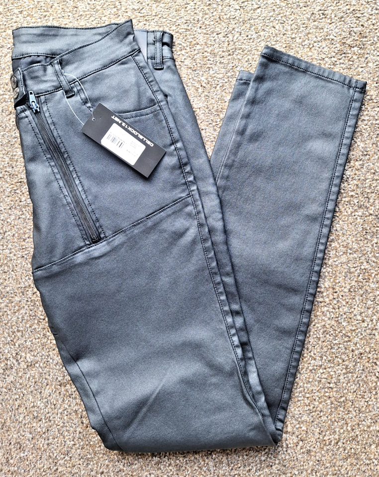 CELLBLOCK 13 SLICK CARPENTER ZIPPER PANT TROUSERS SIZE 32 BLACK WAXED ...