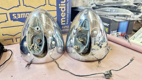 Original Pair 1930s 1940s CM Hall Depress Beam Headlamps / Headlights ...
