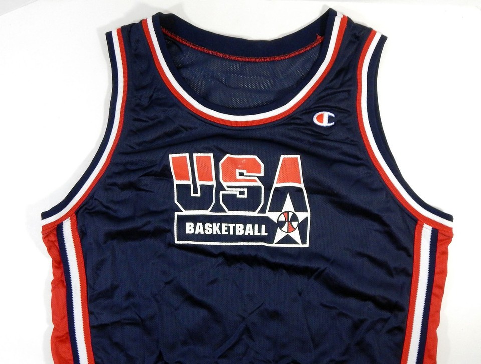Team USA Basketball Blank Game Issued Navy Jersey 52+3 DP20280 | eBay ...