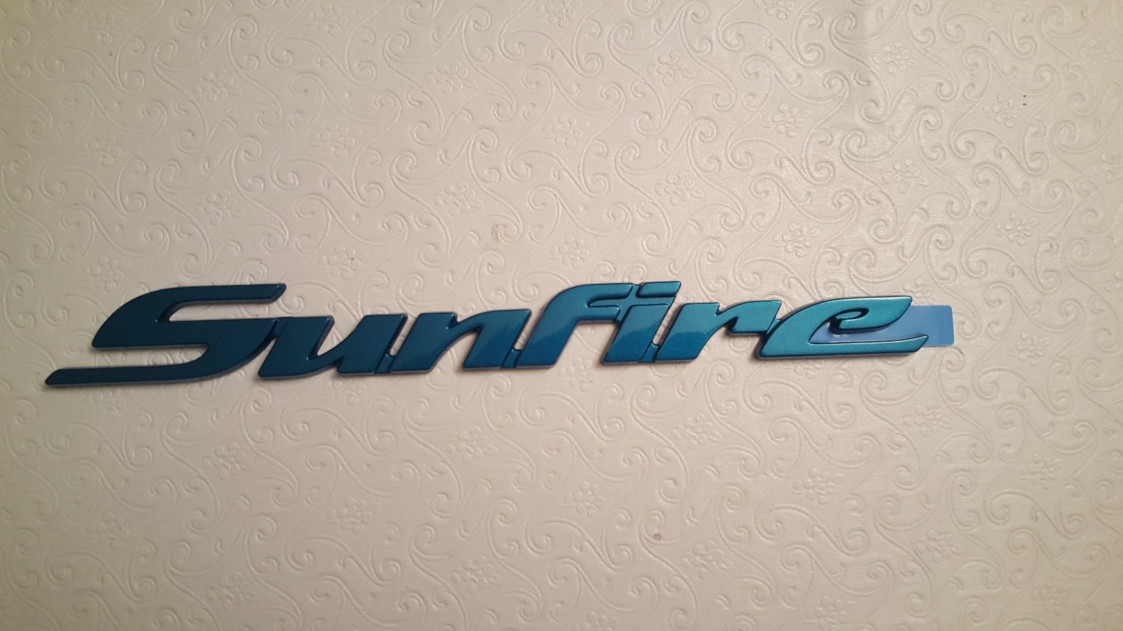 NEW OEM Aqua Pontiac "SUNFIRE" Nameplate Emblem Badge 22596472 | eBay