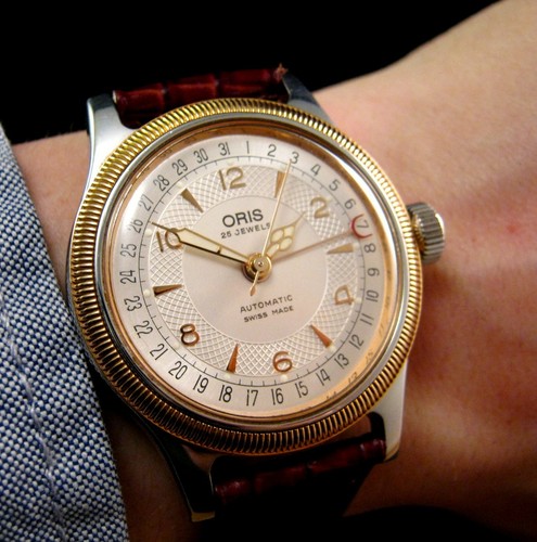 Stunning Quality ORIS 7463C AUTOMATIC Rare 35mm DATE POINTER Mens Dress ...