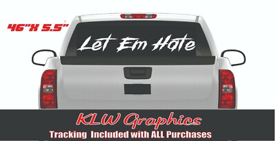 Let Em Hate Decal Sticker Car Turbo Diesel Truck Crew Cab JDM Euro ...