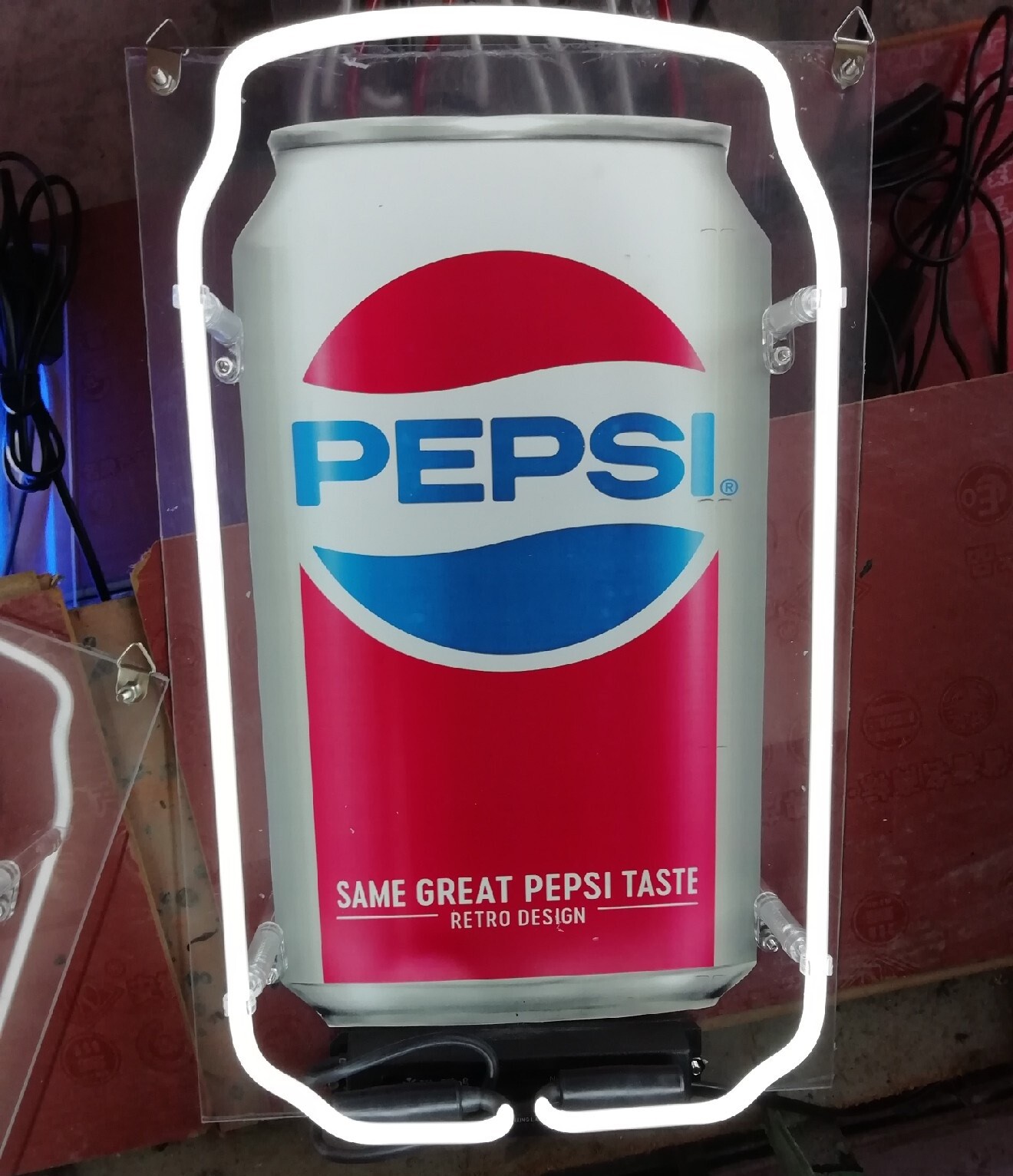 Pepsi Cola Neon Sign 14" Wall Decor Artwork Light Lamp Glass Handmade ...