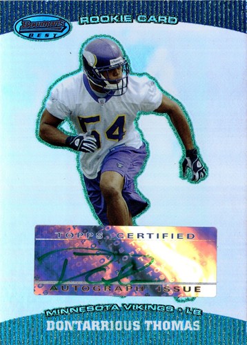 2004 Bowman's Best Auto RC /499 Dontarrious Thomas #175 Auburn Vikings ...