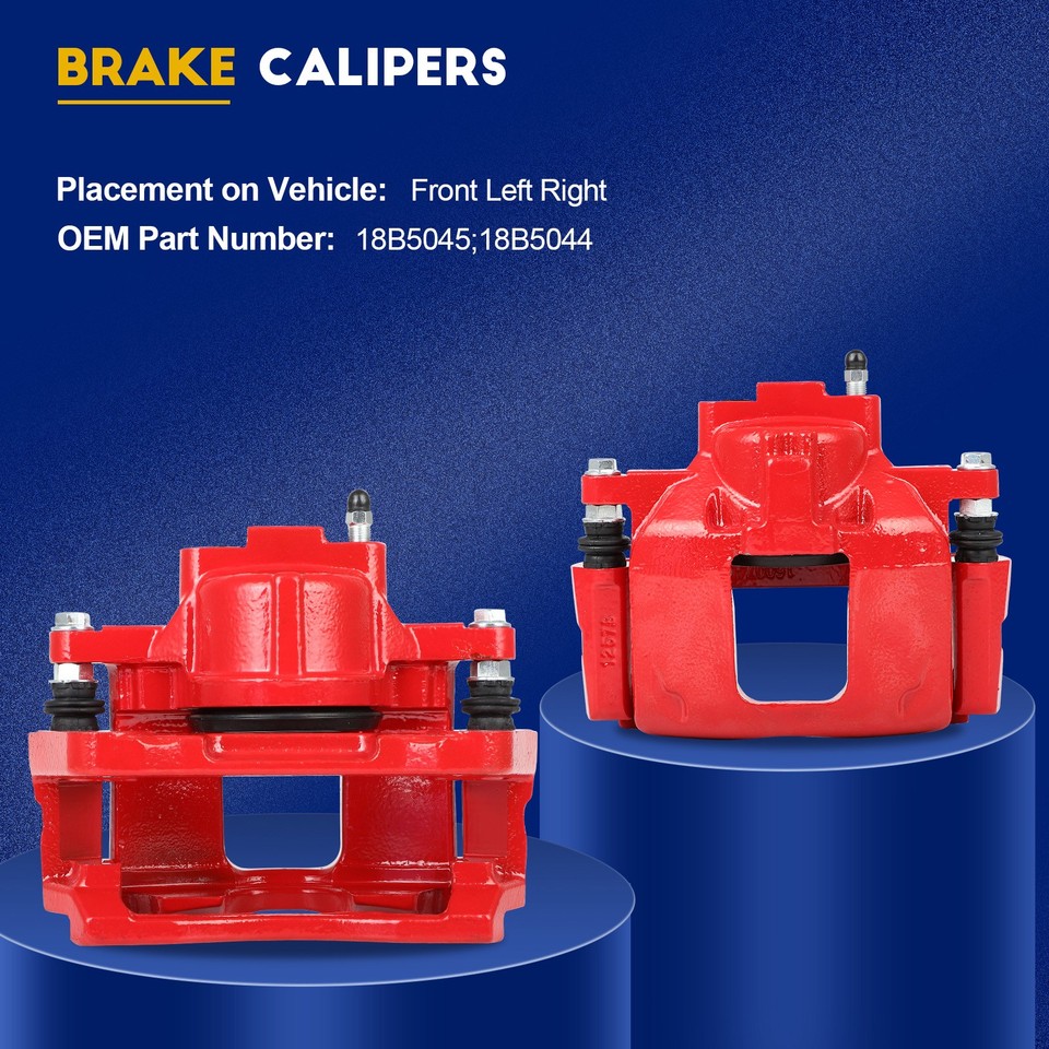 2PCS Brake Front Calipers Kit Fits 08-12 13 14 15 16 Dodge Grand ...