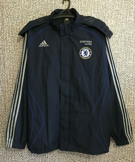 CHELSEA FC Adidas Football Soccer Jacket Longsleeve Hoodie Windbreak ...
